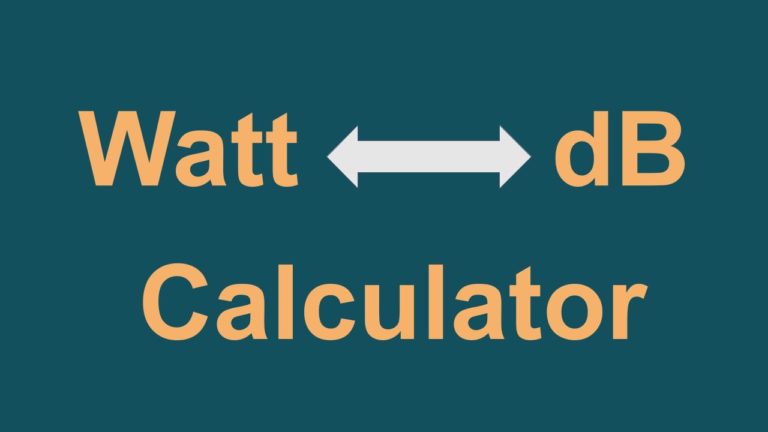Watt to dB Calculator - OneSDR - A Wireless Technology Blog