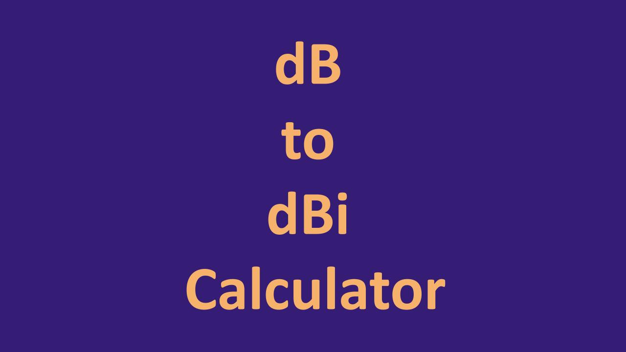Decibel Calculator Retycopper
