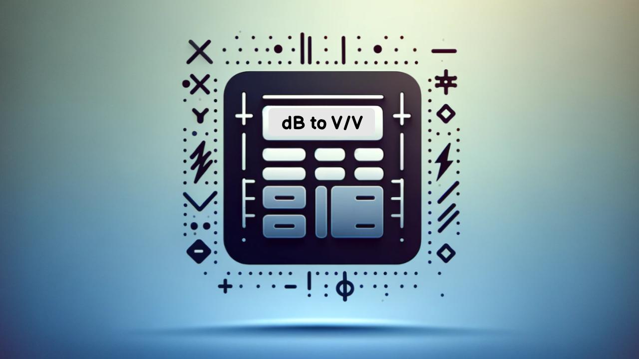dB to V/V Formula and Calculator - OneSDR - 🛜 Technology