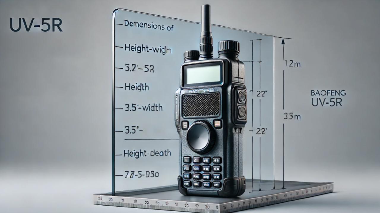 Baofeng UV-5R Dimensions and Specifications - OneSDR - 🛜 Technology