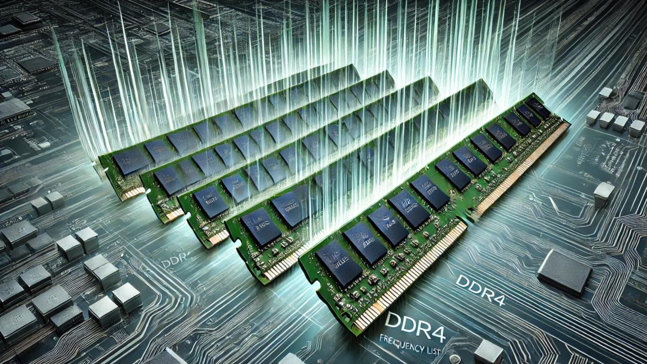 DDR4 RAM Frequencies List - OneSDR - 🛜 Technology