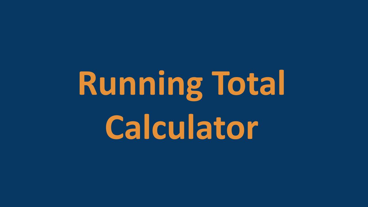 Running Total Calculator (with Examples) - OneSDR - 🛜 Technology