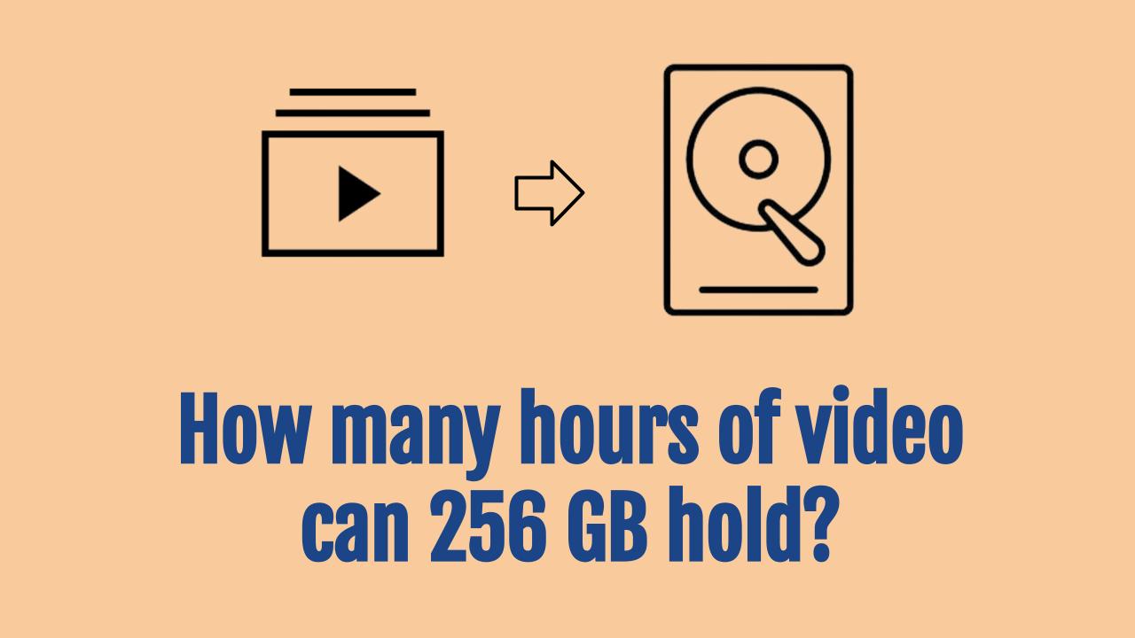 How Many Hours of Video Can 256 GB Hold (with Calculator) - OneSDR ...
