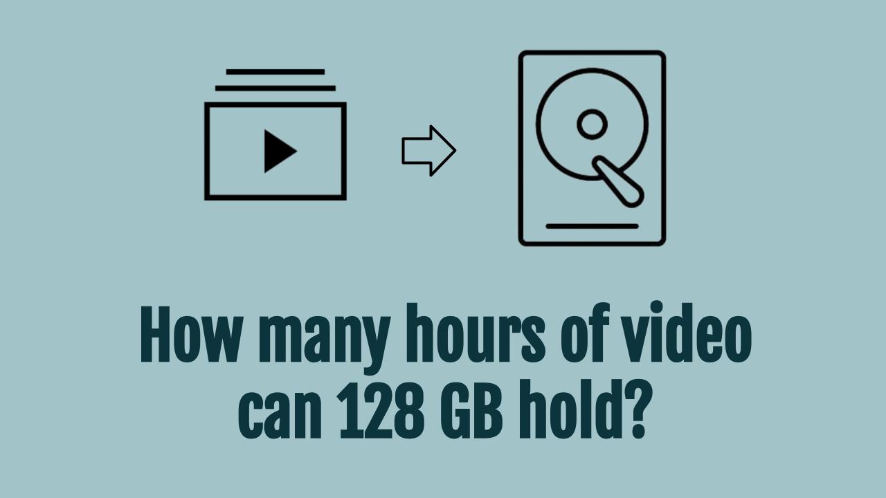 How Many Hours of Video Can 128 GB Hold (with Calculator) - OneSDR ...