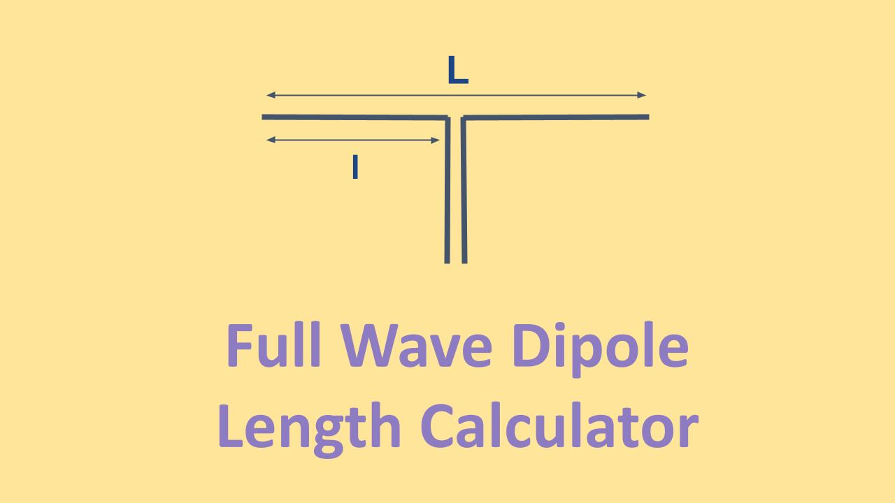 Full Wave Dipole Calculator | Antenna Length Calculator - OneSDR ...