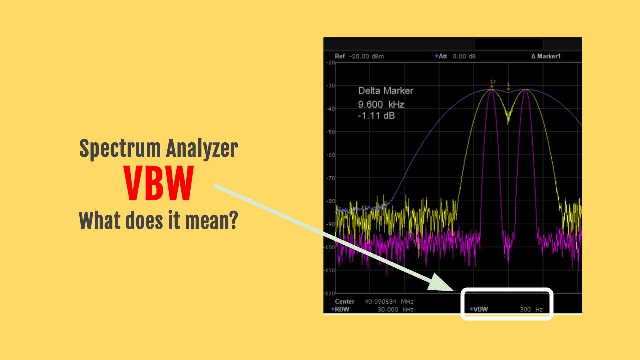Spectrum Analyzer VBW: What Does It Mean? - OneSDR - 🛜 Technology