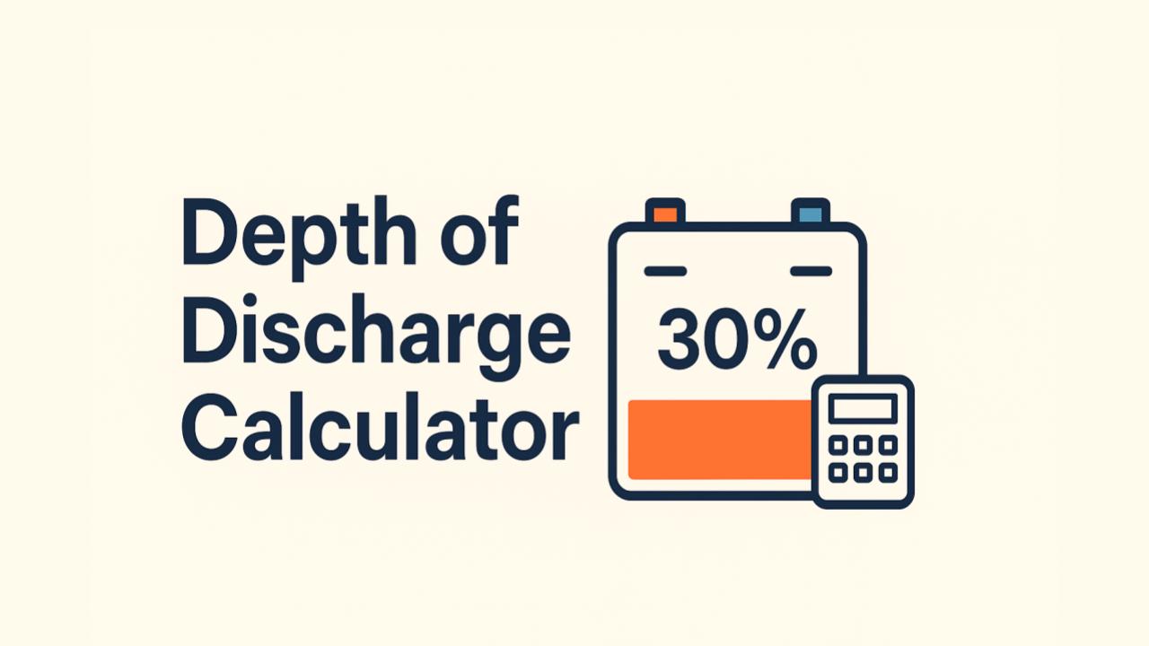 Depth of Discharge (DoD) Calculator: Know Your Battery Health - OneSDR ...