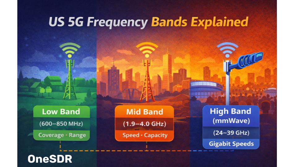 US 5G Frequency Bands Explained (Low, Mid & High Band) - OneSDR ...